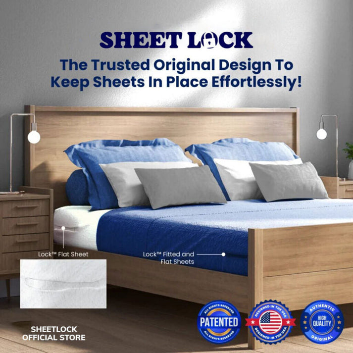 BED SHEET LOCK HOLDER SET - 4 Pack Heavy Duty Bed Sheet Holder Fit All